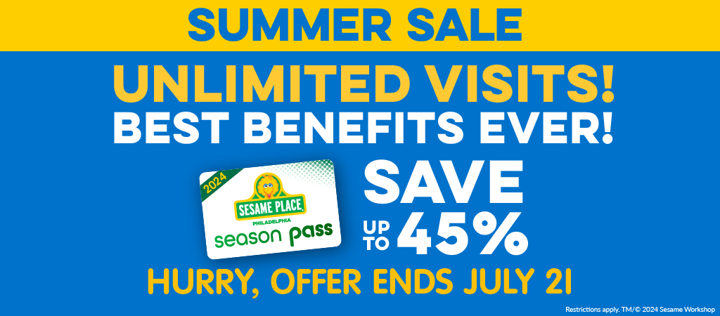 Season Pass - Options, Benefits & Pricing | Sesame Place
